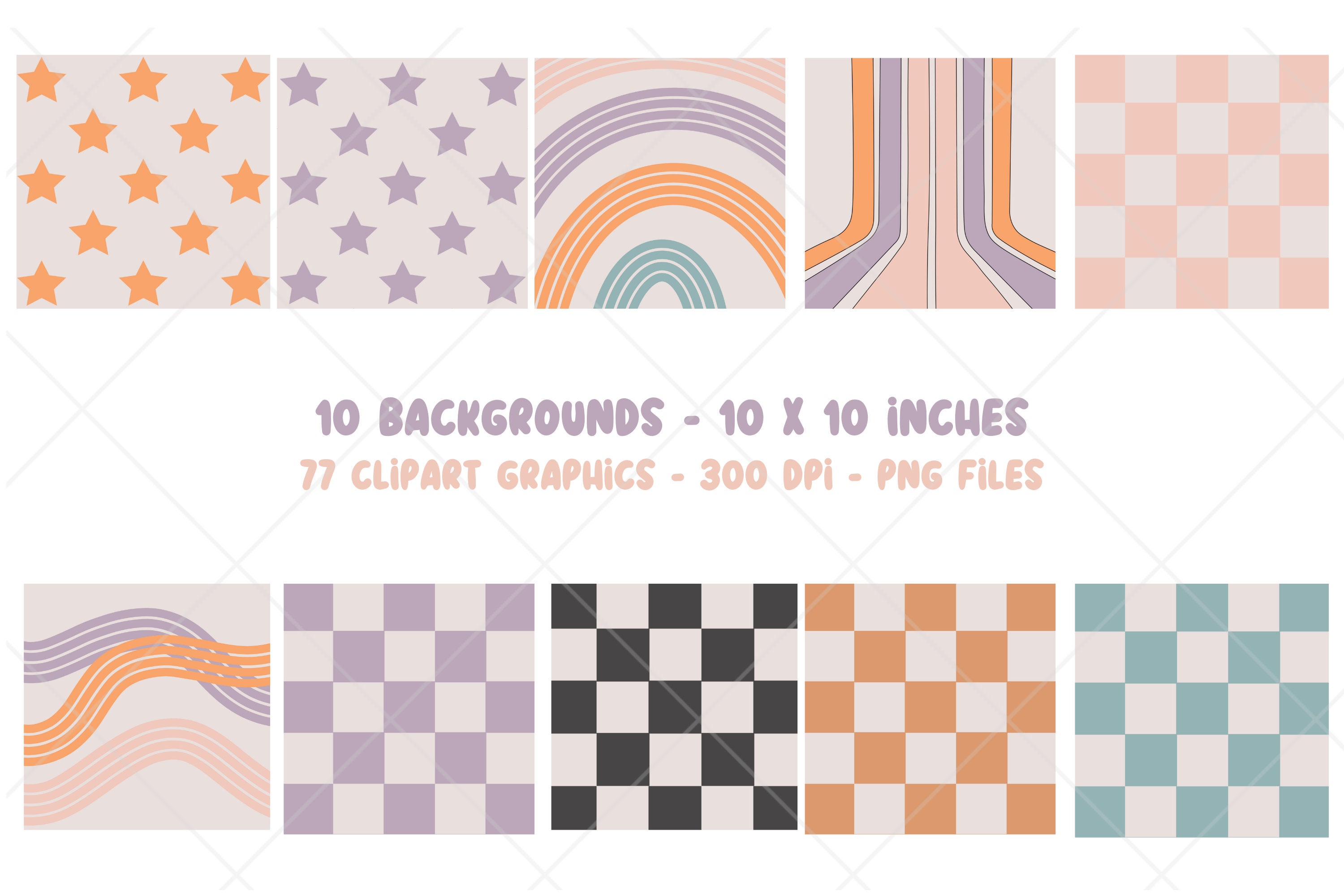 Groovy Halloween Clipart, Groovy Clipart Bundle, Fall Clipart, Pastel ...