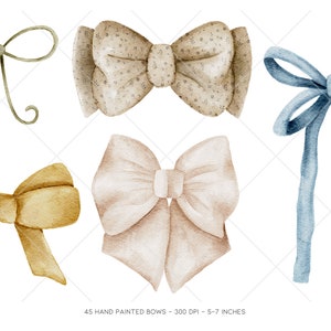 Watercolor Bows Clipart, Bow Png, Ribbon Clipart, Pink Bow Clipart ...