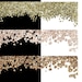 Glitter Borders Clipart, Glitter Confetti Border Overlay Png, Rose Gold ...