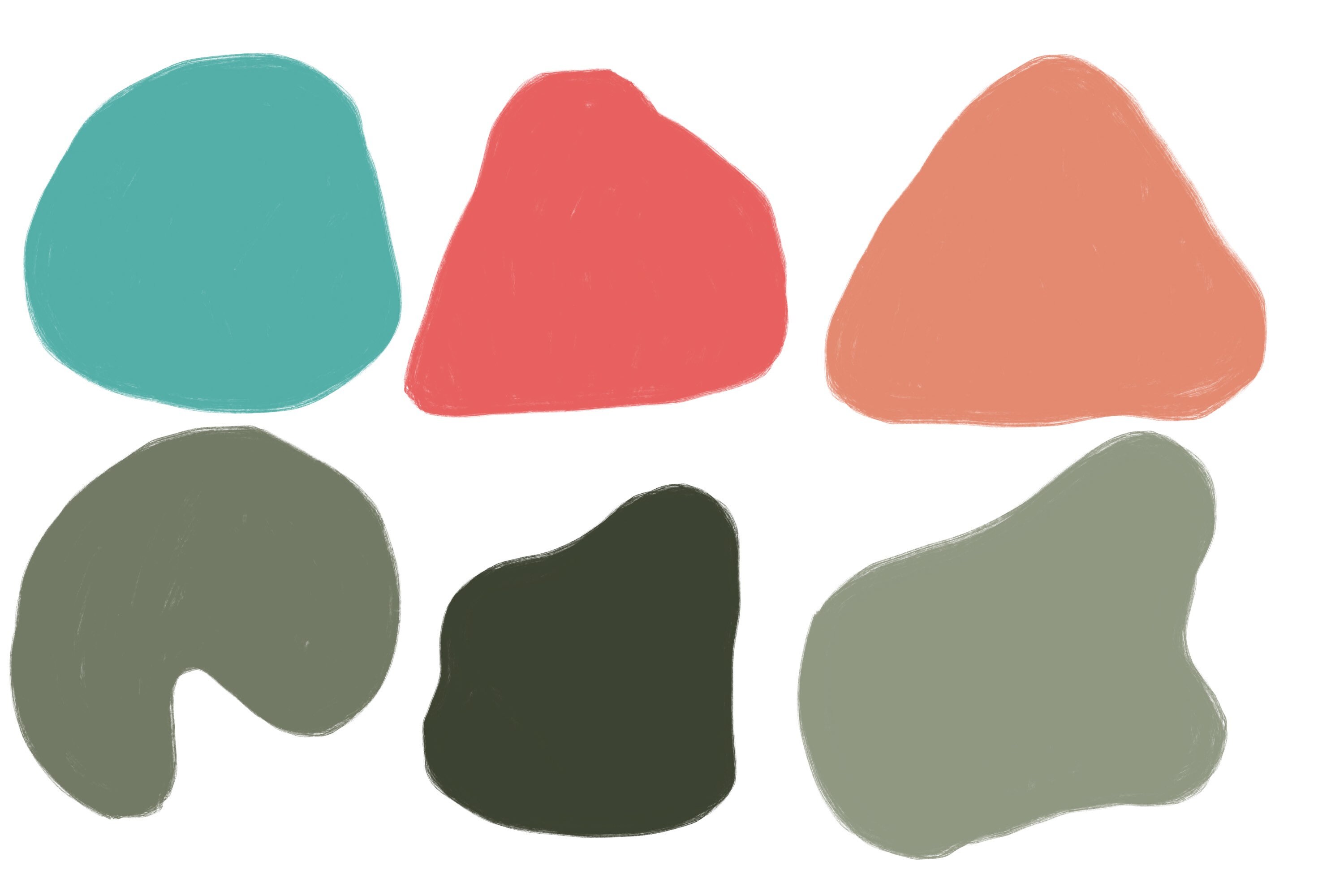 Organic Abstract Shapes Clipart, Boho Shapes Clipart, Modern Shapes ...