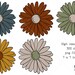Flower Clipart, Boho Clipart, Retro Clipart, Doodle Clipart, Rainbow ...