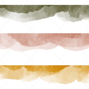 Neutral Watercolor Borders Clipart, Frames Clipart, Clipart Borders Png ...