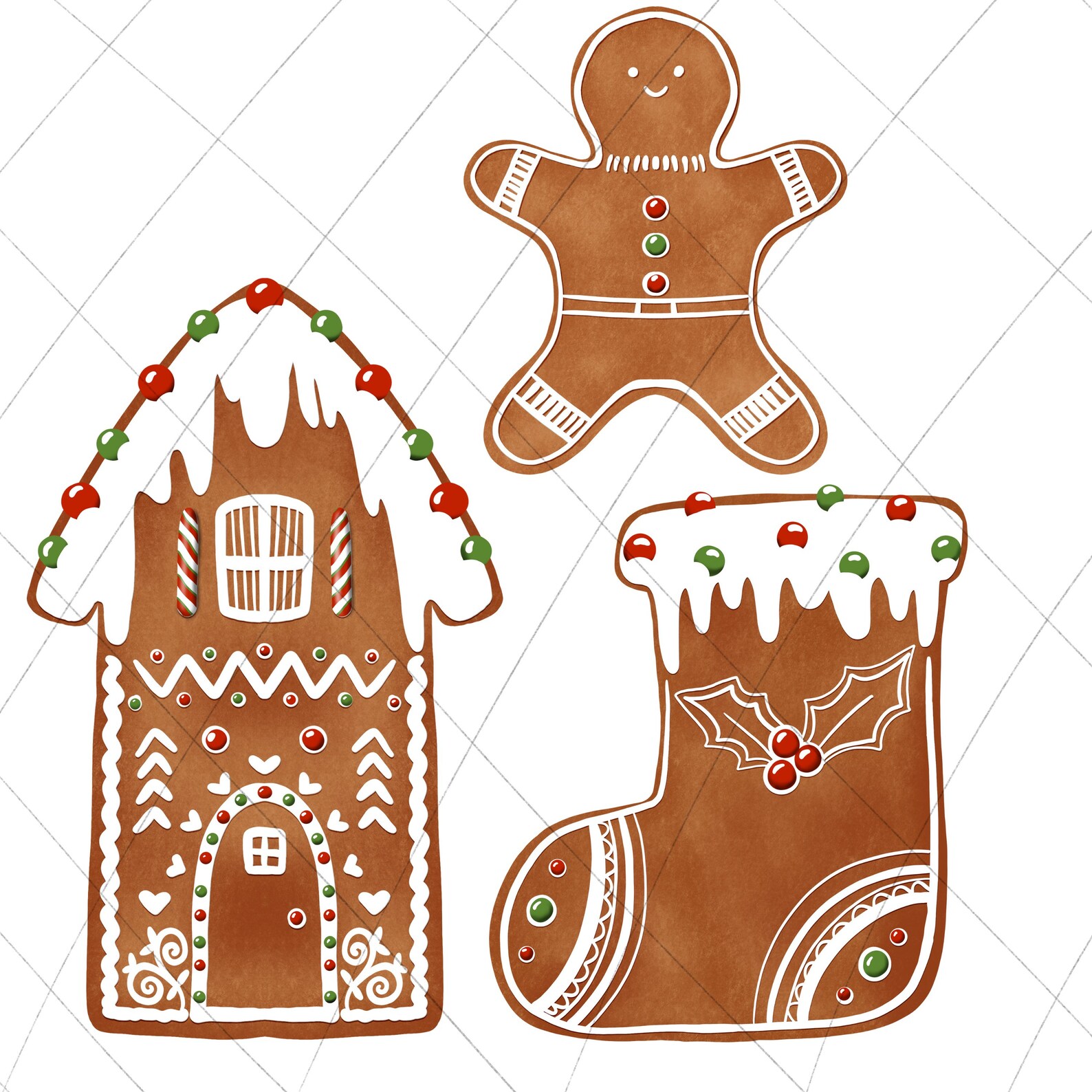 Gingerbread Clipart, Christmas Cookies Png, Winter Clipart, Holiday ...