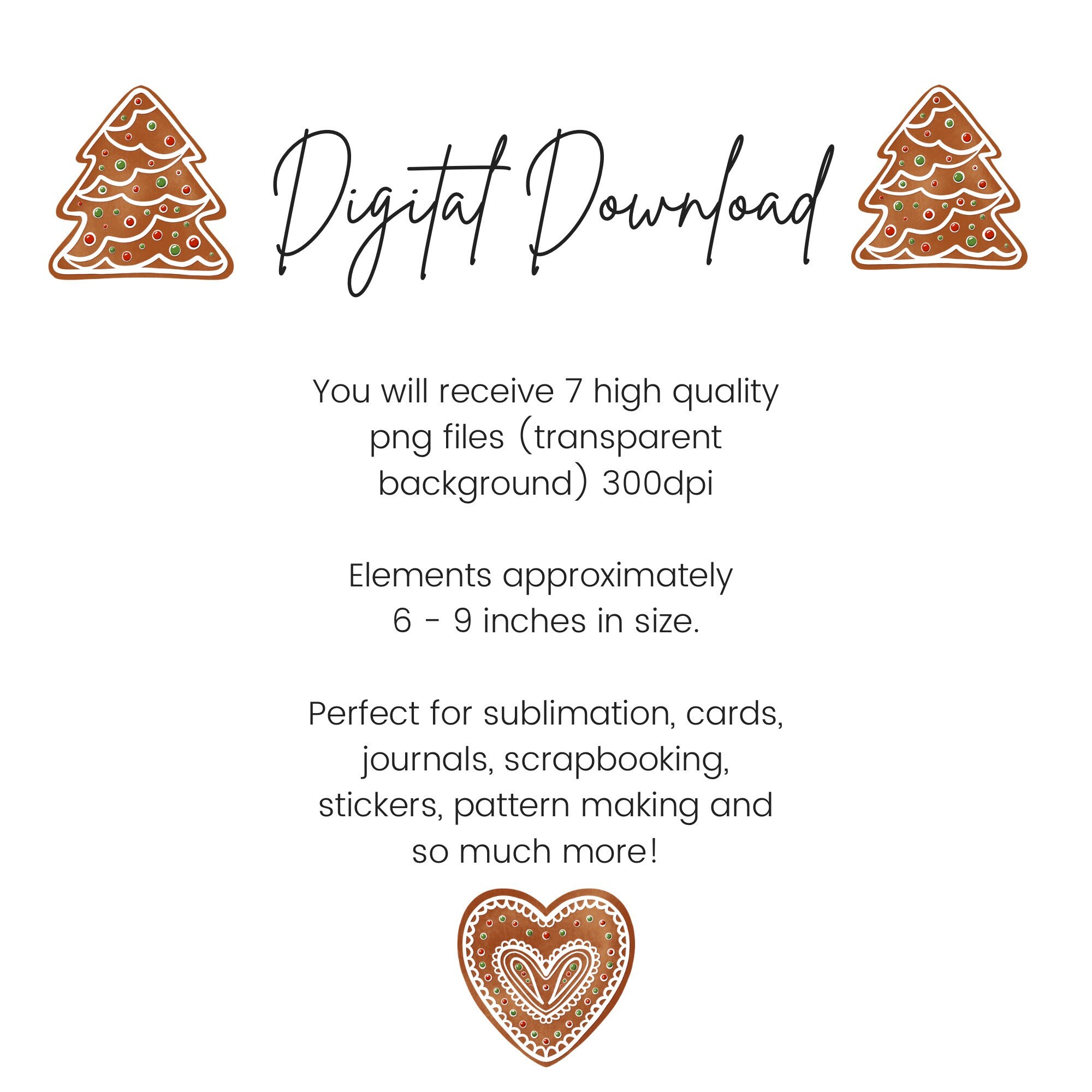 Gingerbread Clipart, Christmas Cookies Png, Winter Clipart, Holiday ...