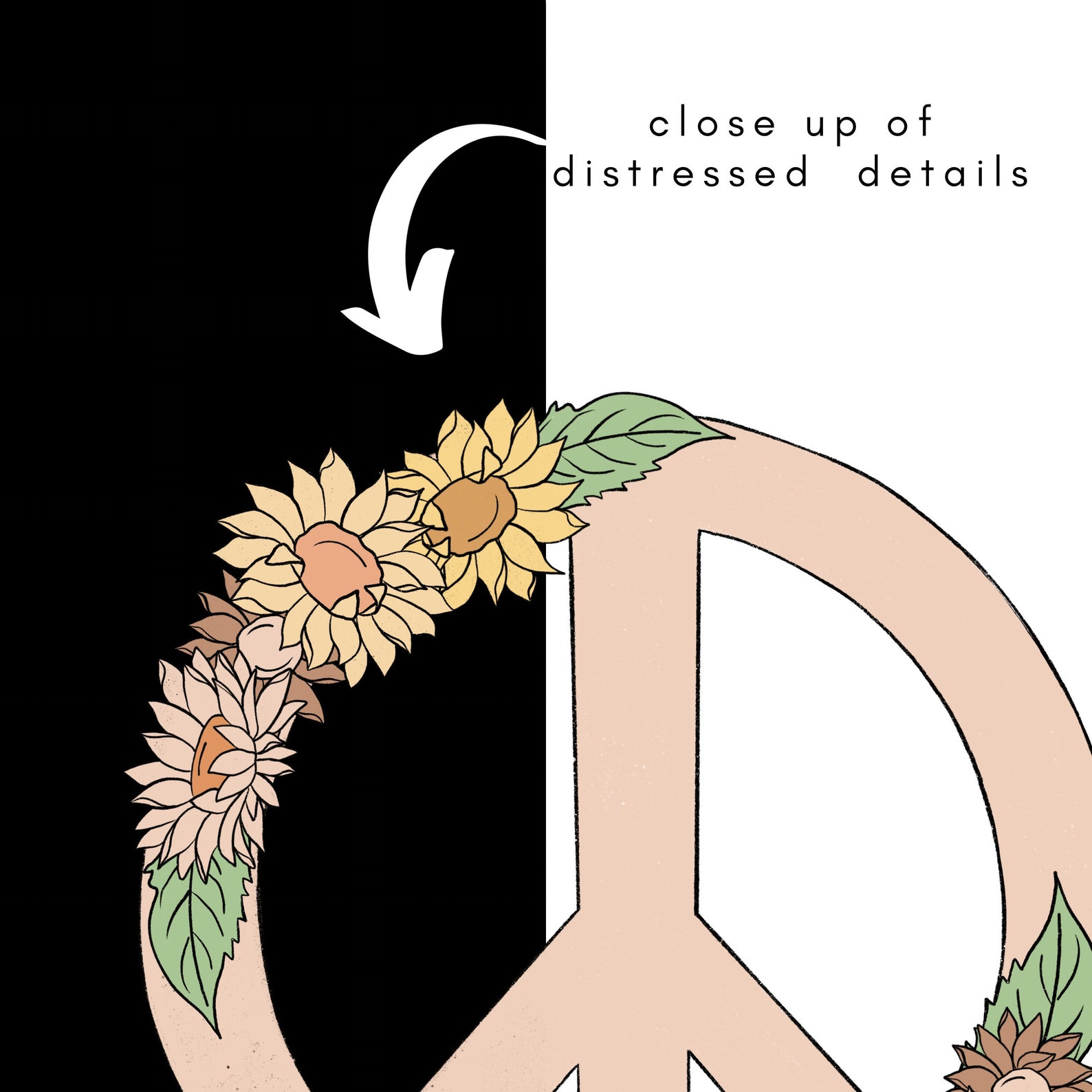 Peace Sign Clipart Daisy Clipart 70s Clipart Boho Clipart - Etsy