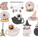 Groovy Halloween Clipart, Groovy Clipart Bundle, Fall Clipart, Pastel ...