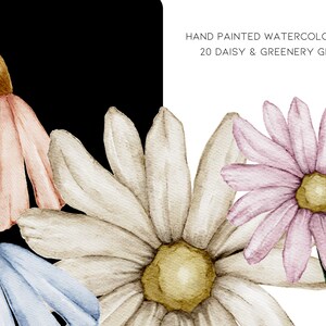Watercolor Daisy Clipart, Floral Clipart, Daisies Clipart, Watercolor ...