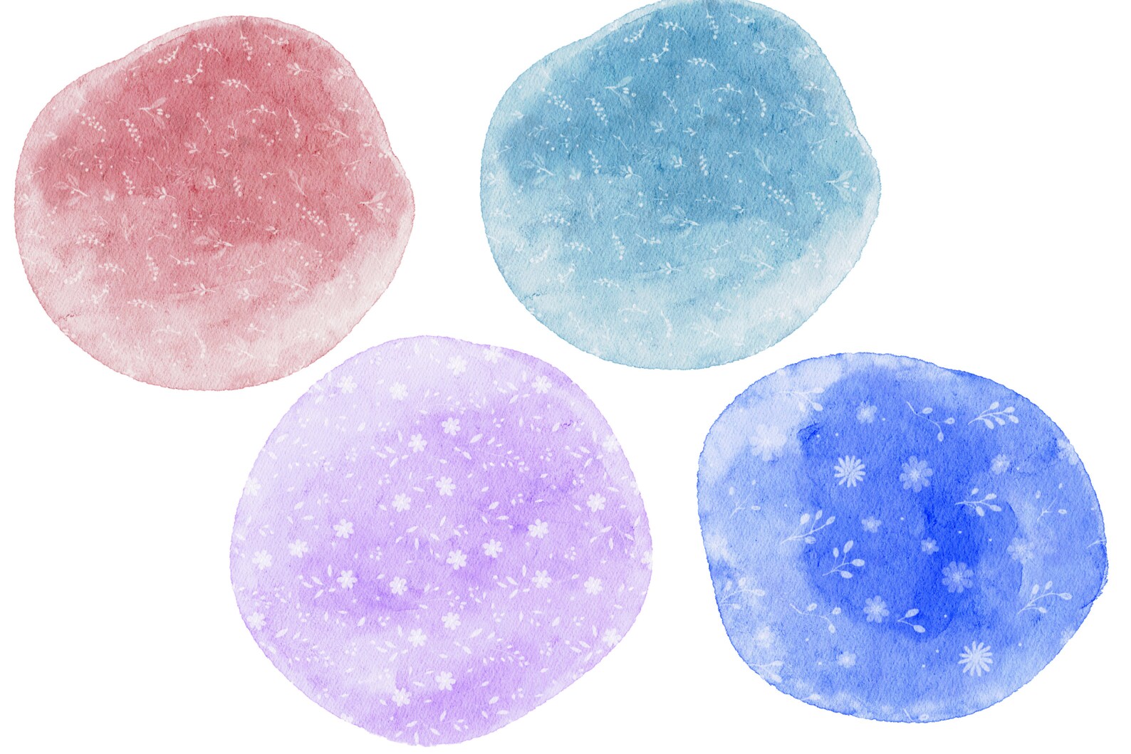 Watercolor Circle Clipart, Cottagecore Clipart, Circle Png, Abstract ...