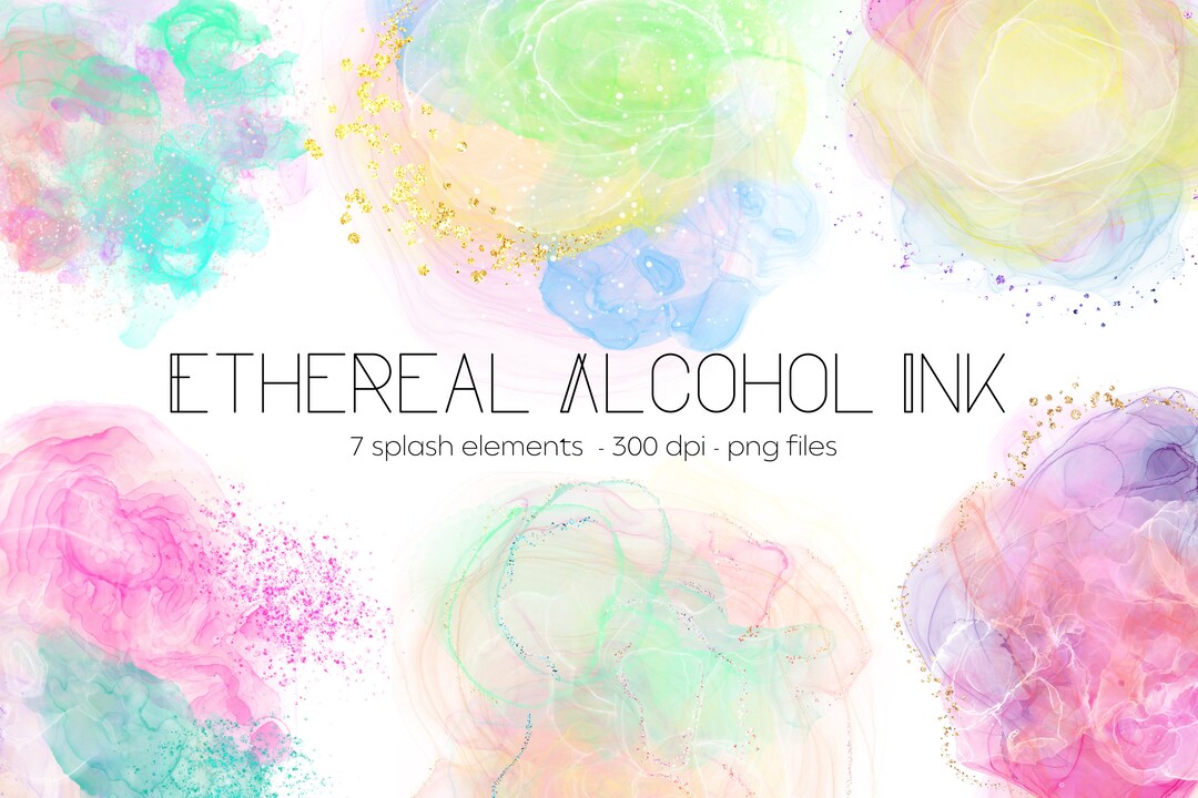 Watercolor Splash, Alcohol Ink Clipart, Alcohol Ink Png, Abstract ...