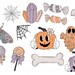 Groovy Halloween Clipart, Groovy Clipart Bundle, Fall Clipart, Pastel ...