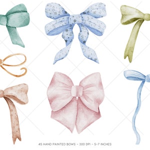 Watercolor Bows Clipart, Bow Png, Ribbon Clipart, Pink Bow Clipart ...
