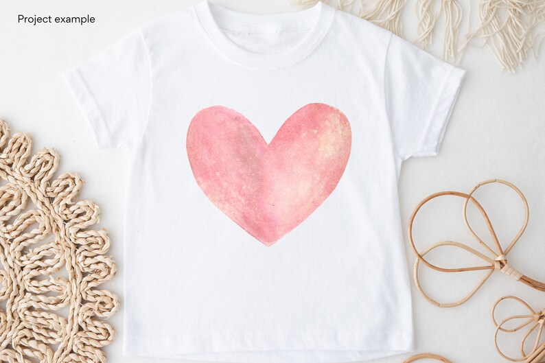 Watercolor Heart Clipart, Pink Vintage Hearts Clip Art, Valentines Day ...