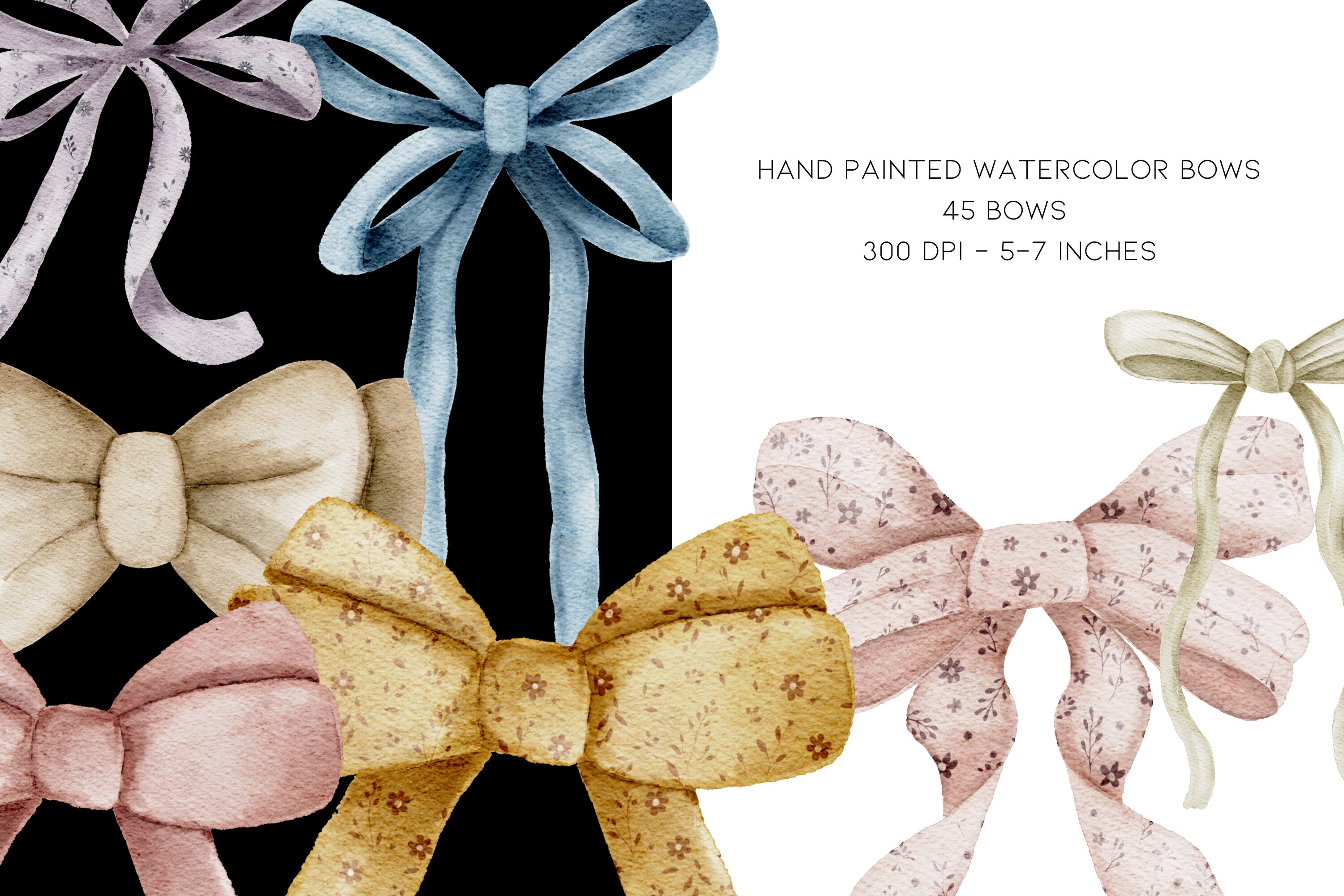 Watercolor Bows Clipart, Bow Png, Ribbon Clipart, Pink Bow Clipart ...