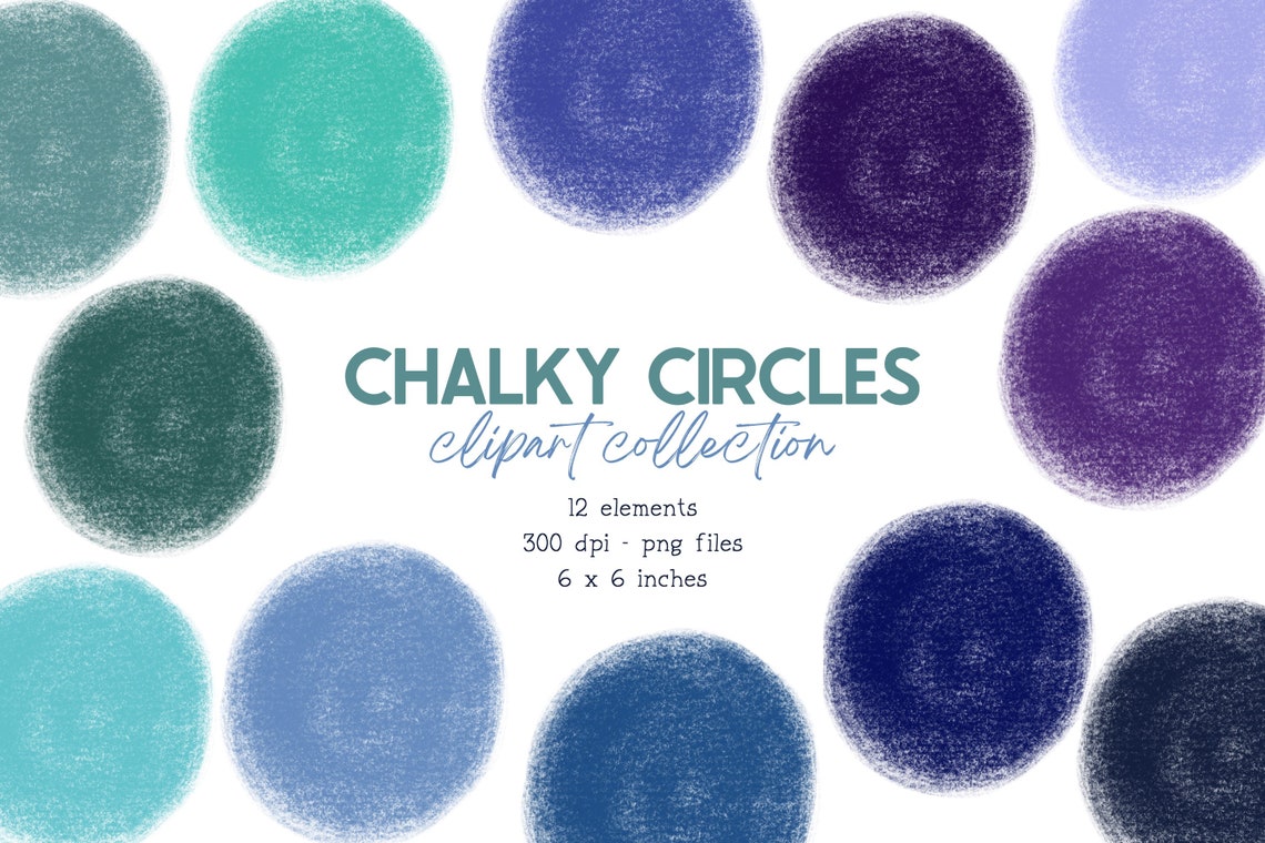 Circle Clipart, Circle Backgrounds, Chalk Clipart Circle, Textured ...