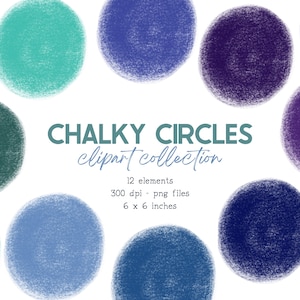Circle Clipart, Circle Backgrounds, Chalk Clipart Circle, Textured ...
