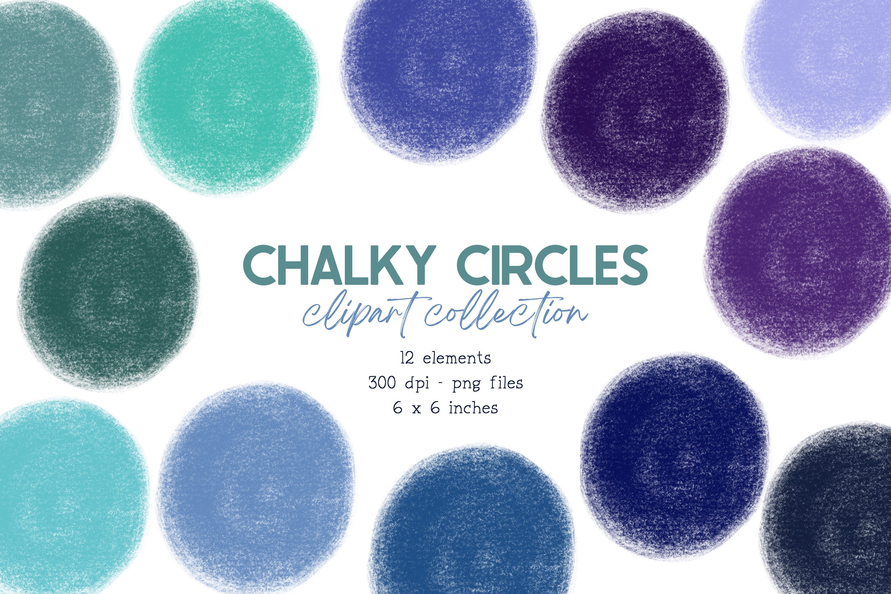 Circle Clipart, Circle Backgrounds, Chalk Clipart Circle, Textured ...
