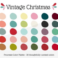 Sugar Plum Holiday Procreate Palette: 30 Pastel Christmas Colors (PDF ...
