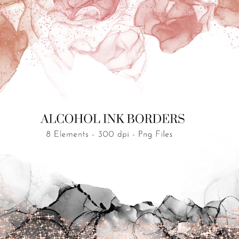 Alcohol Ink Clipart Borders, Glitter Border Frames, Border Clip Art ...