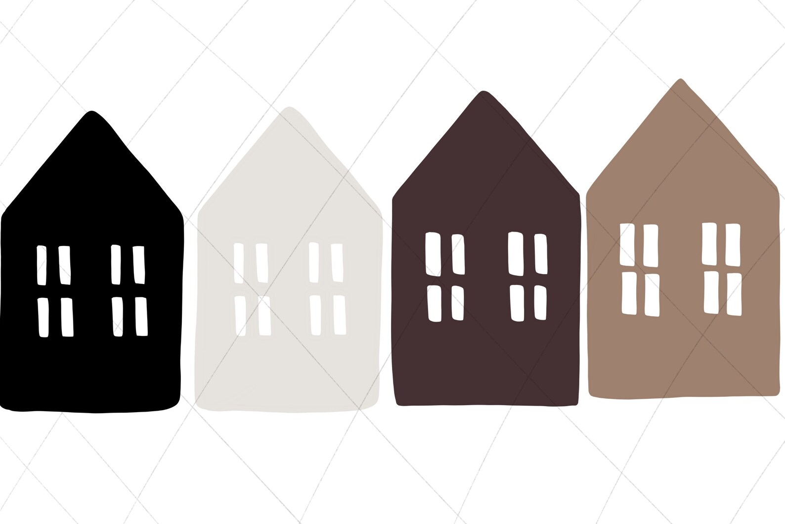 Winter Village Png, Scandinavian Christmas Png, Nordic Houses Clipart ...