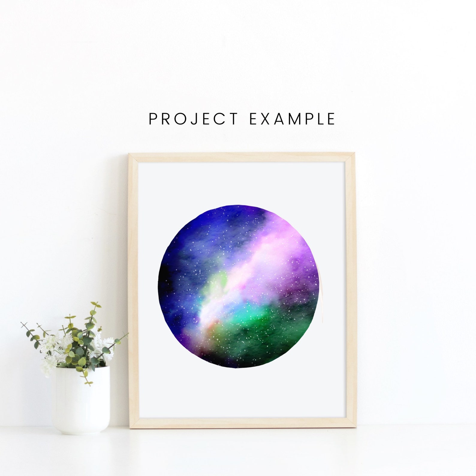 Outer Space Clipart Watercolor Galaxy Clipart Bundle Moon - Etsy