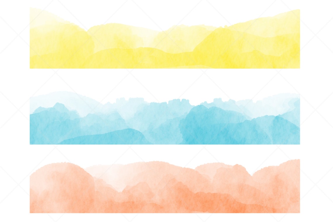 Frames Clipart, Pastel Watercolor Borders Clipart, Digital Frames ...