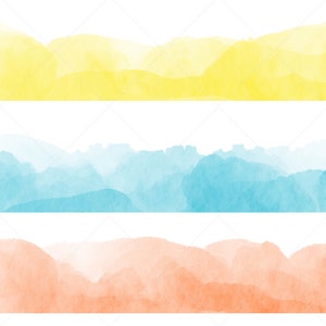 Frames Clipart, Pastel Watercolor Borders Clipart, Digital Frames ...