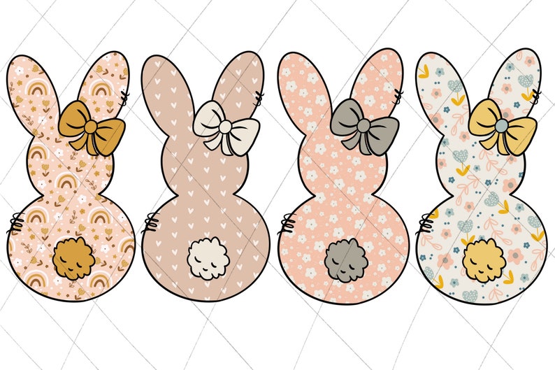 Easter Bunny Clipart Bunny Clipart Bunnies Clipart Boho - Etsy