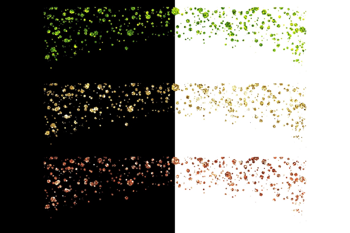 Glitter Borders Clipart Glitter Confetti Border Overlay Png - Etsy