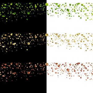 Glitter Borders Clipart, Glitter Confetti Border Overlay Png, Rose Gold ...