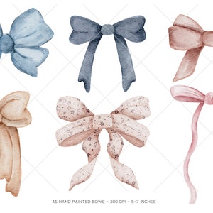 Watercolor Bows Clipart, Bow Png, Ribbon Clipart, Pink Bow Clipart ...