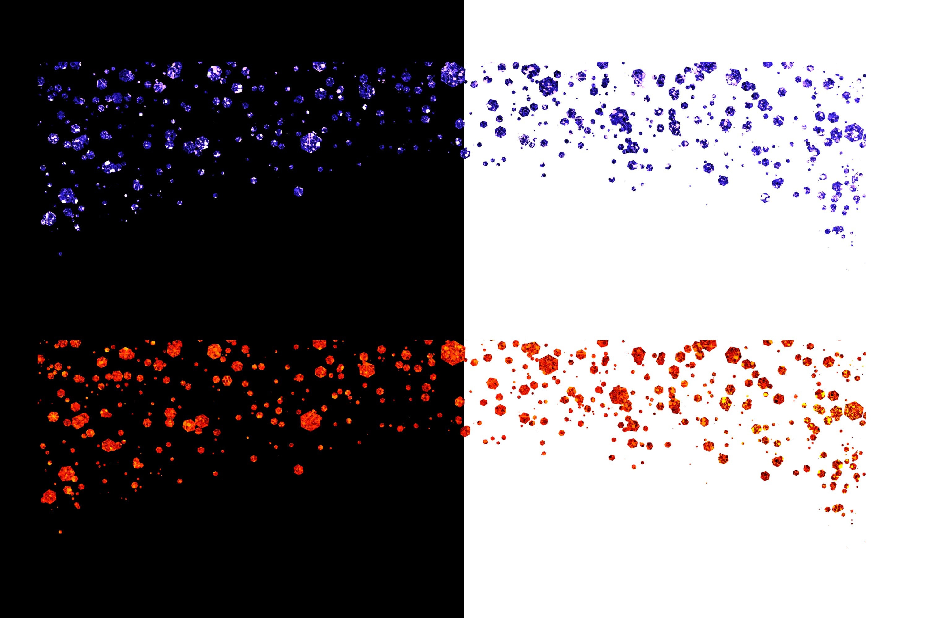 Glitter Borders Clipart, Glitter Confetti Border Overlay Png, Rose Gold ...