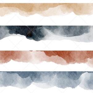 Neutral Watercolor Borders Clipart, Frames Clipart, Clipart Borders Png ...
