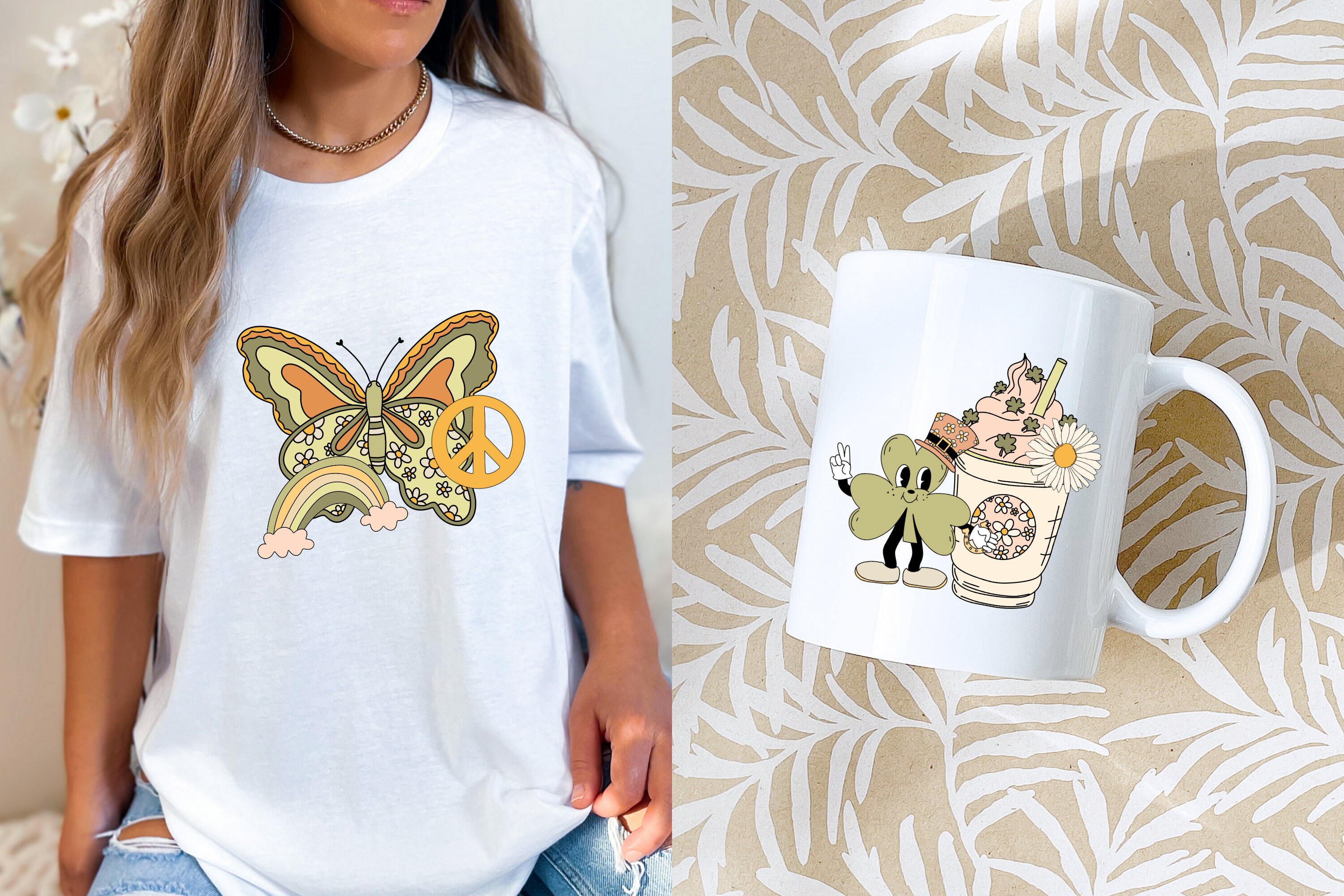 Retro Clipart, St Patricks Day Clipart, Spring Clipart, Retro St ...