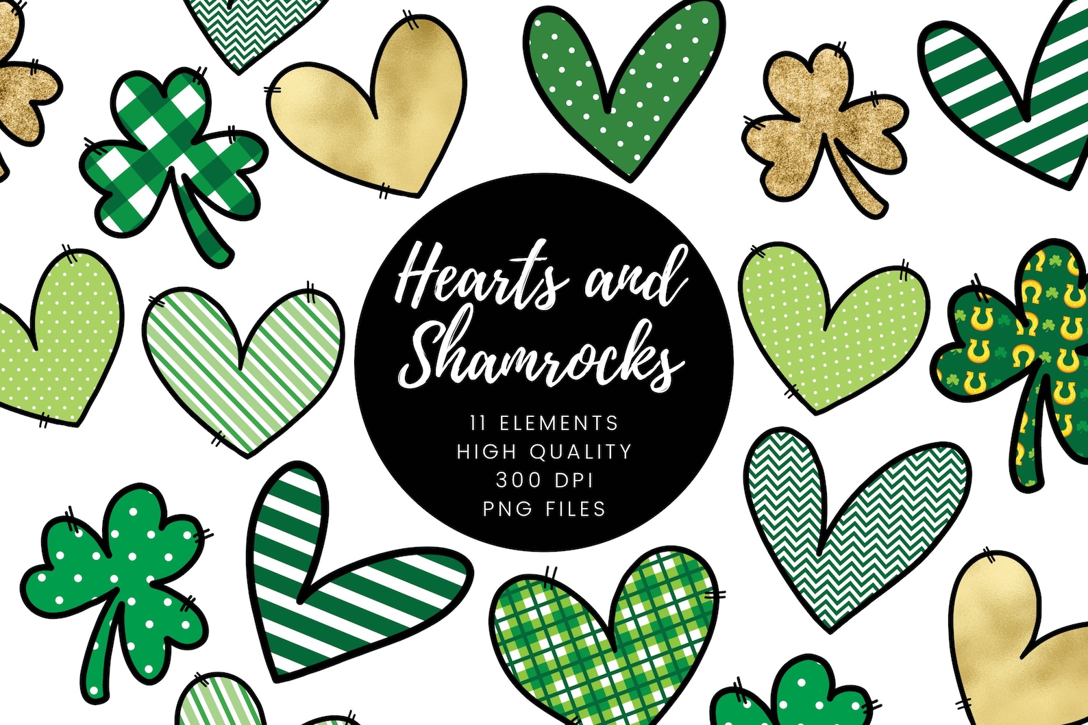 St Patrick's Day Clipart Shamrock Png St Patricks Day - Etsy