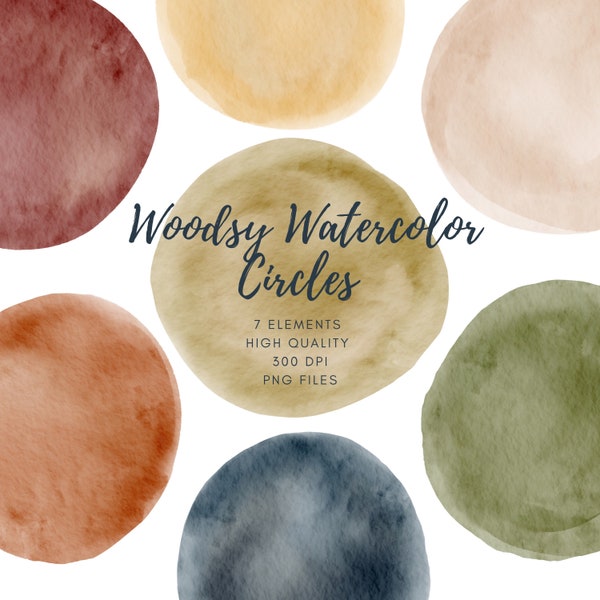 Watercolor Circles - Etsy