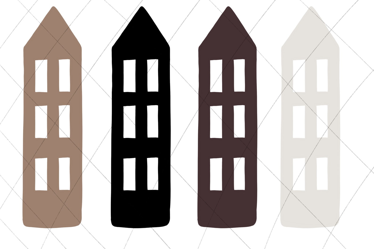 Winter Village Png, Scandinavian Christmas Png, Nordic Houses Clipart ...