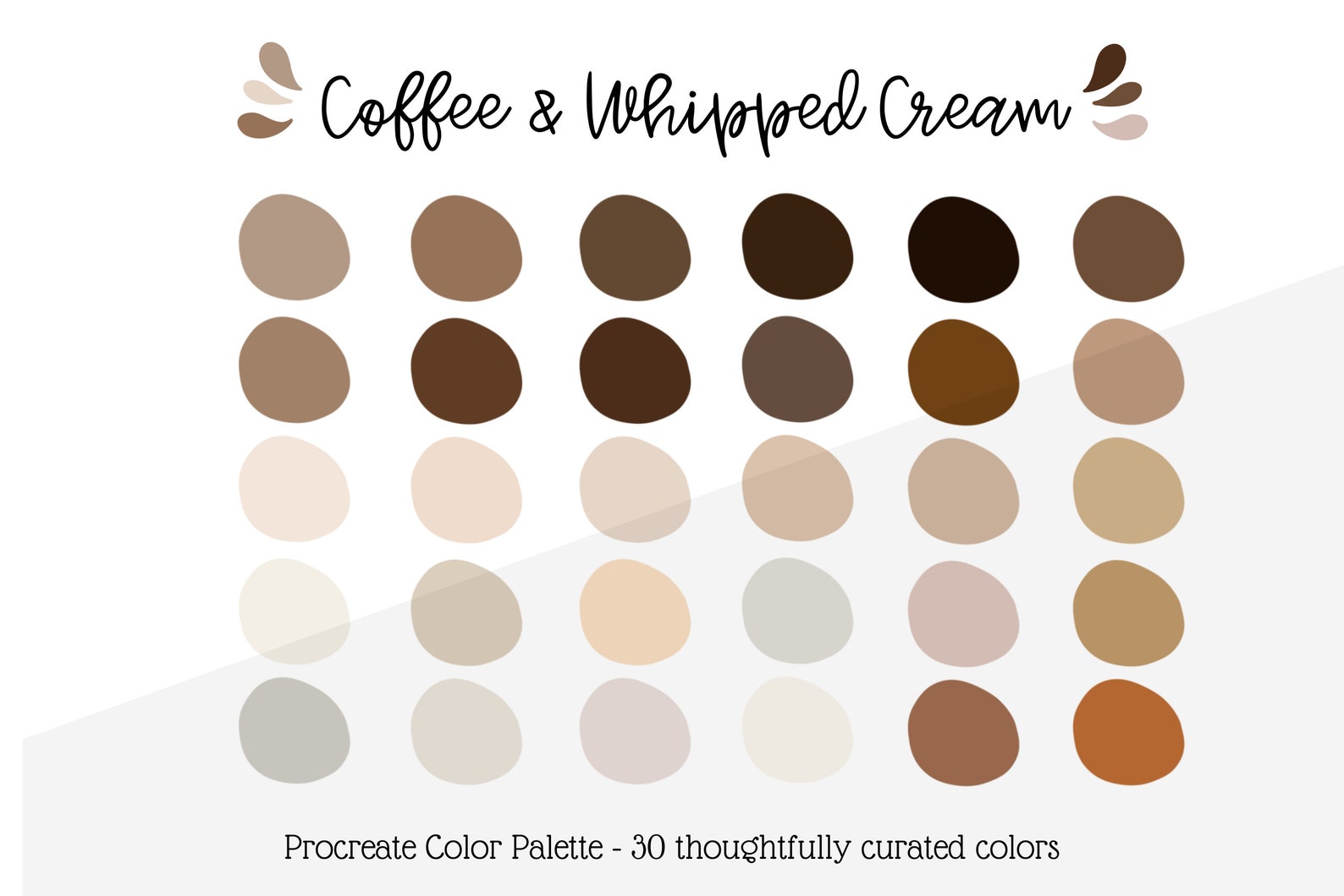 Coffee Procreate Color Palette, Coffee Color Palette Procreate, Iced ...