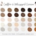 Coffee Procreate Color Palette, Coffee Color Palette Procreate, Iced ...