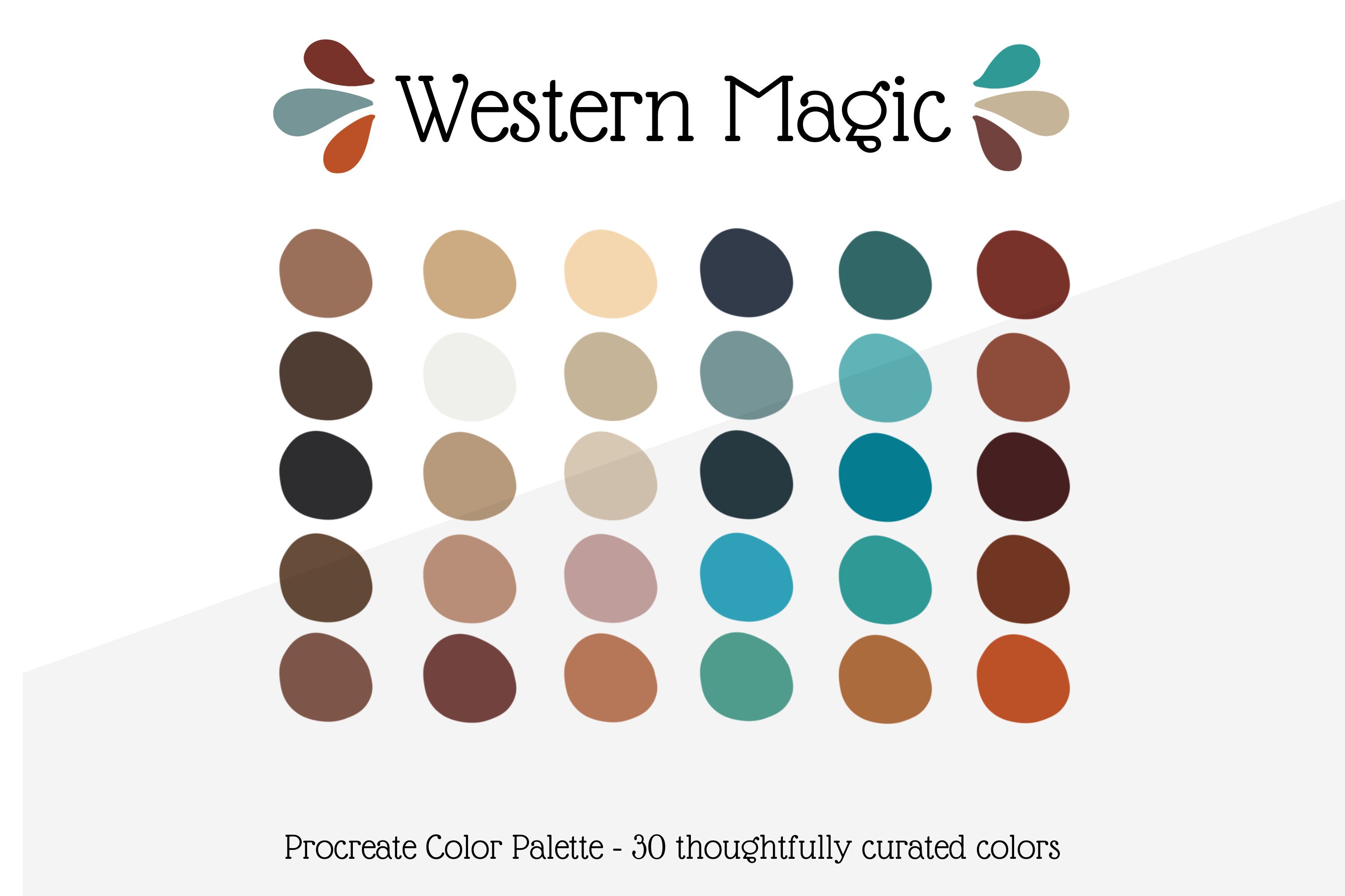 Procreate Color Palette Western, Boho Color Palette for Procreate, Wild ...