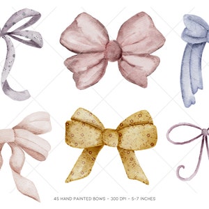 Watercolor Bows Clipart, Bow Png, Ribbon Clipart, Pink Bow Clipart ...
