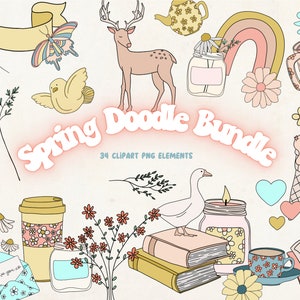 Butterfly Clipart, Flower Clipart, Wildflower Clipart, Summer Clipart ...