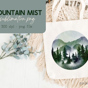 Watercolor Mountains Png, Wilderness Clipart, Sublimation Designs ...