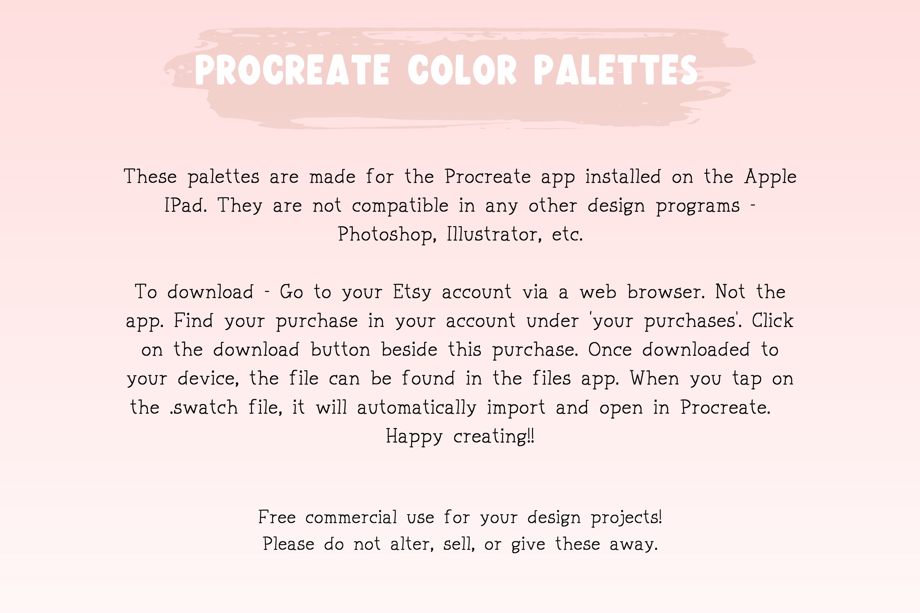 Christmas Procreate Color Palette, Mid Century Color Palette for ...