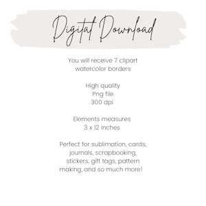 Neutral Watercolor Borders Clipart, Frames Clipart, Clipart Borders Png ...