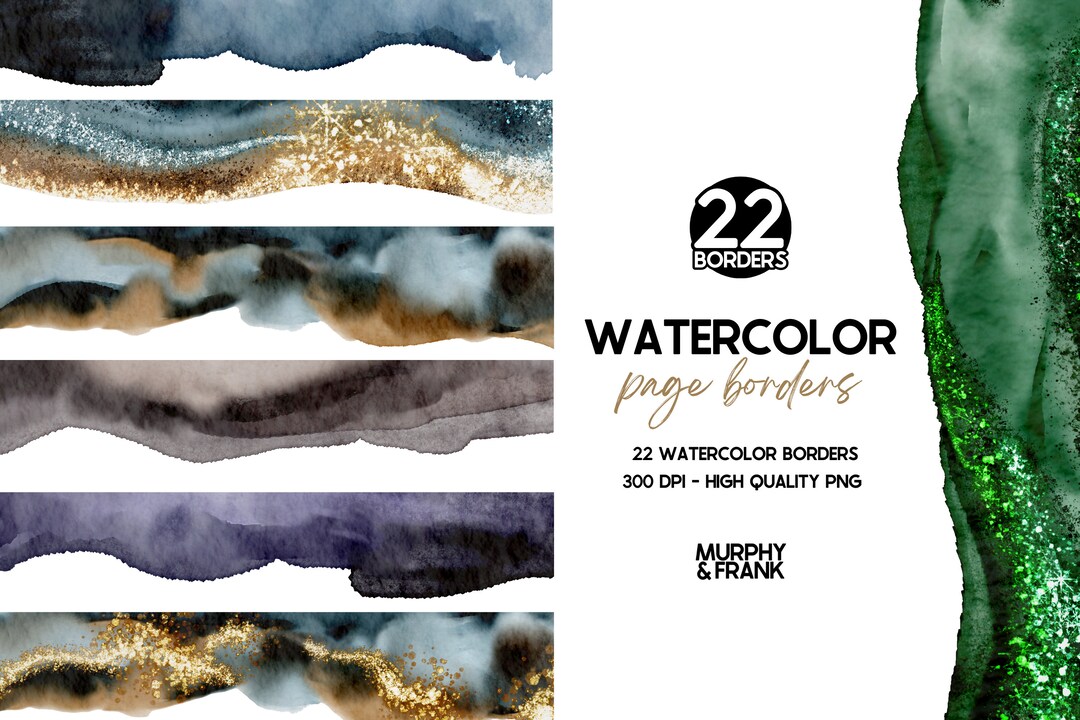 Watercolor Borders Clipart, Clipart Borders, Page Borders Clipart ...