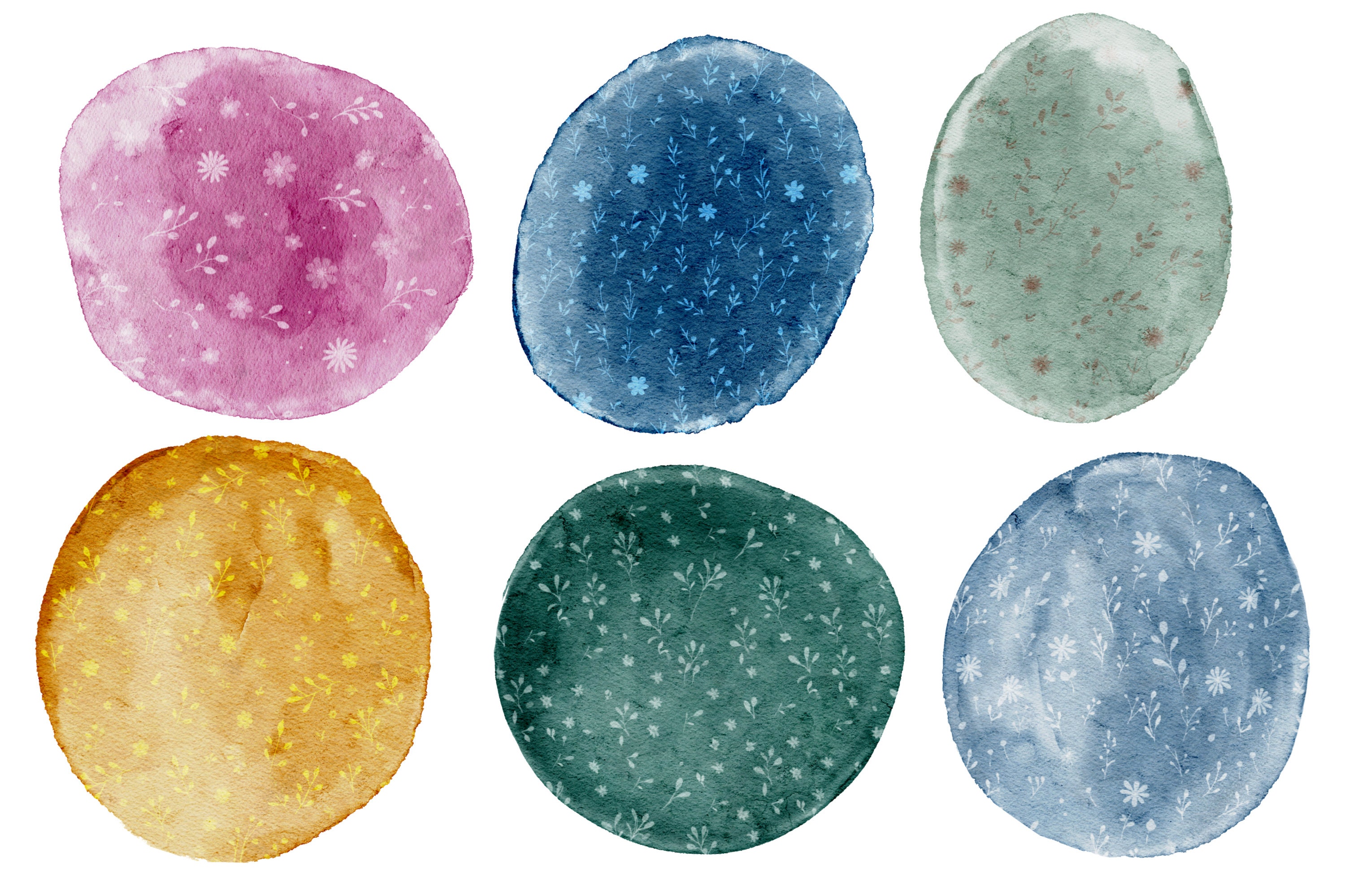 Watercolor Circle Clipart, Cottagecore Clipart, Circle Png, Abstract ...