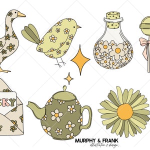 Retro Clipart, St Patricks Day Clipart, Spring Clipart, Retro St ...