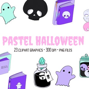 Pastel Halloween Clipart, Pastel Goth Clipart, Spooky Pastel Goth Png ...