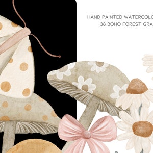 Cottagecore Clipart, Butterfly Clipart, Mushroom Clipart, Bow Clipart ...