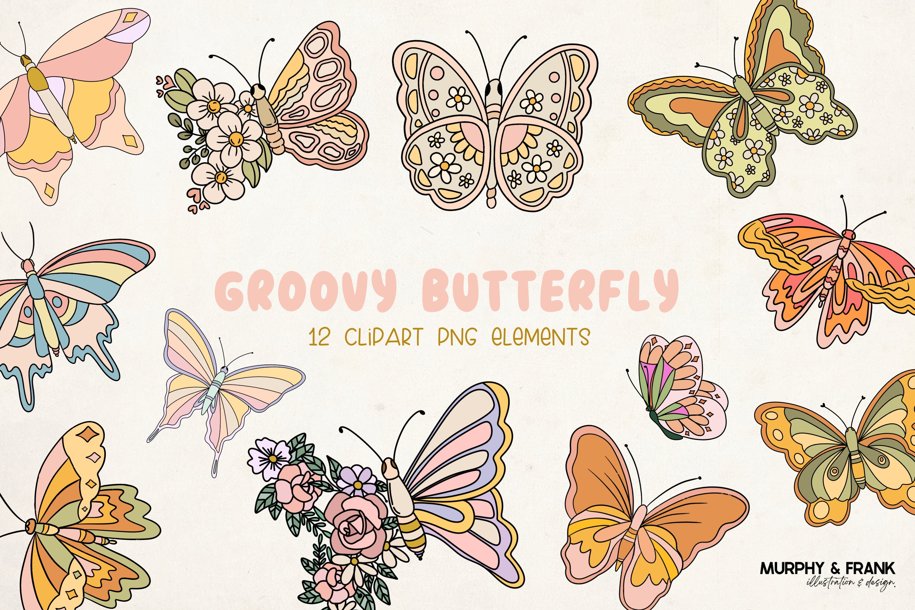 Butterfly Clipart Butterfly Png Butterflies Clip Art Cute - Etsy